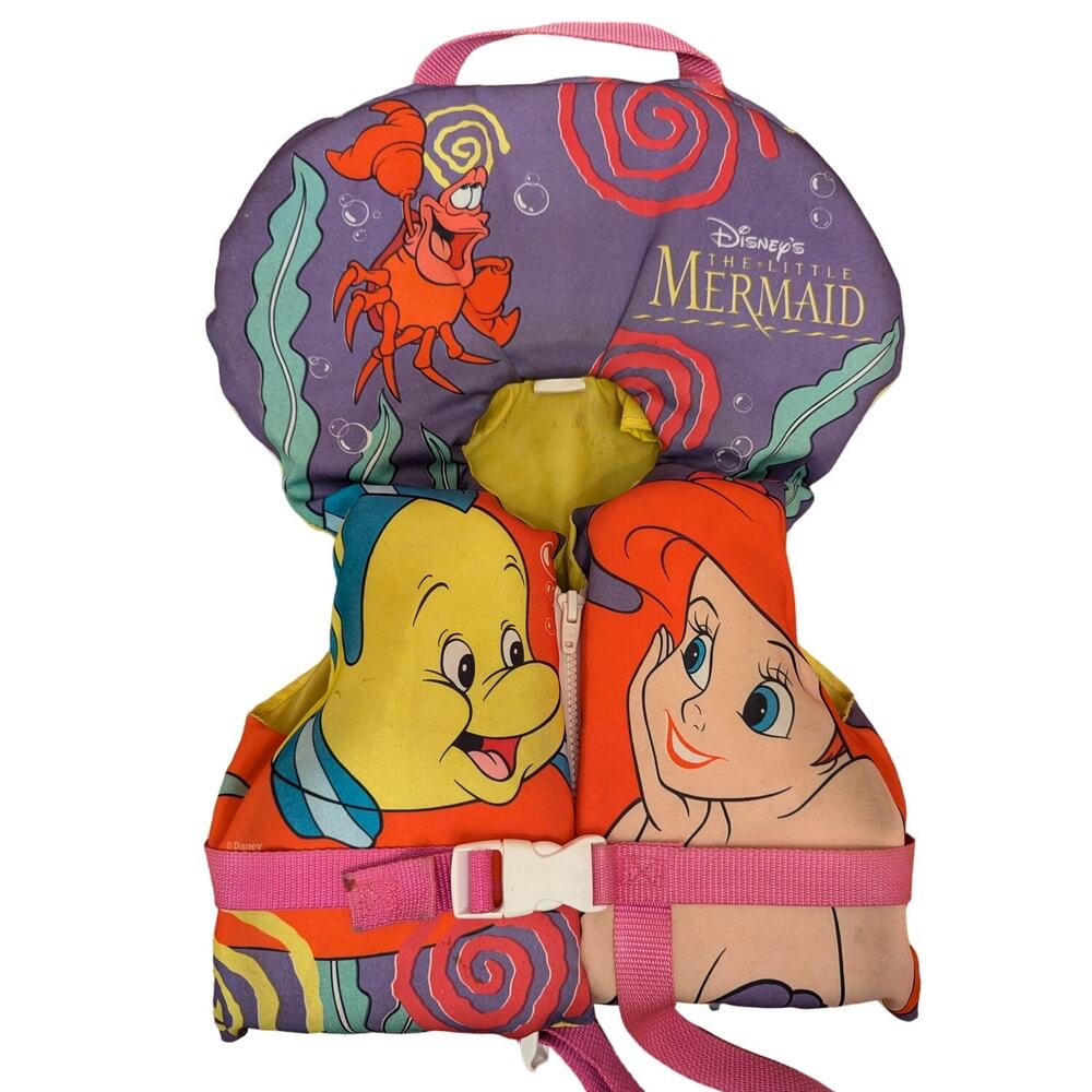Vtg The Little Mermaid Life Jacket Child - Gem